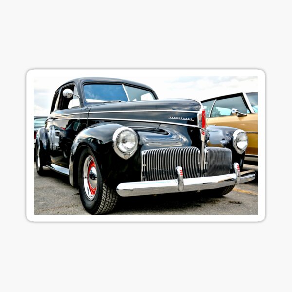 "Classic Black Studebaker" Sticker for Sale by Scubagirlamy | Redbubble