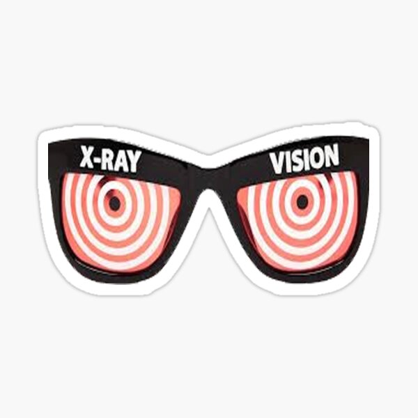 "X-Ray Vision " Sticker for Sale by serpentsky17 | Redbubble