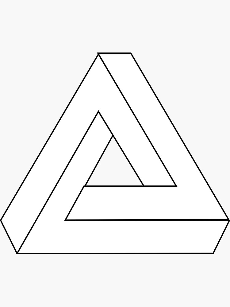 "Penrose triangle pattern" Sticker by rprades | Redbubble