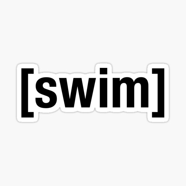 "[swim]" Sticker for Sale by ibrahimm | Redbubble