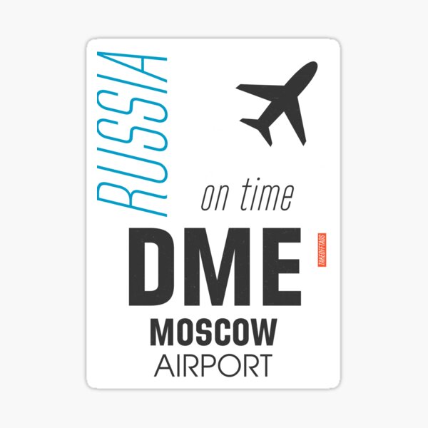 "Airport sticker of DME Russia" Sticker for Sale by Aviators | Redbubble