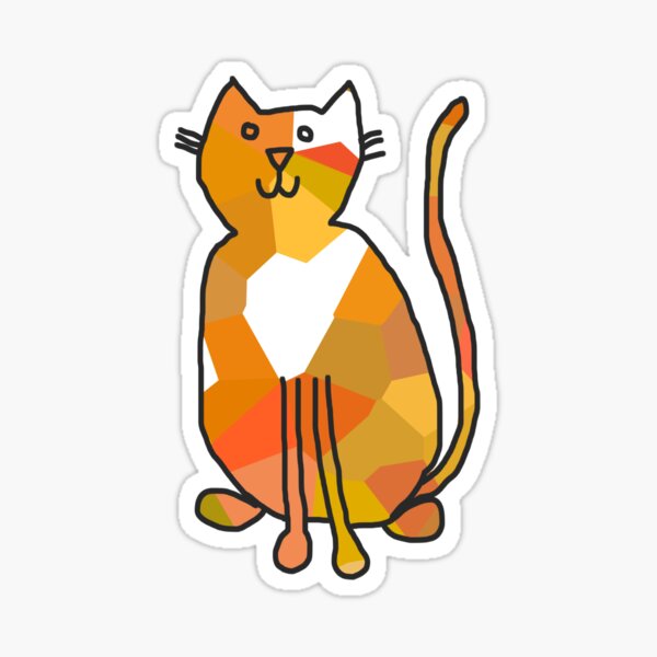 "Crystal Cat - Gold on a transparent background" Sticker by ellenhenry ...