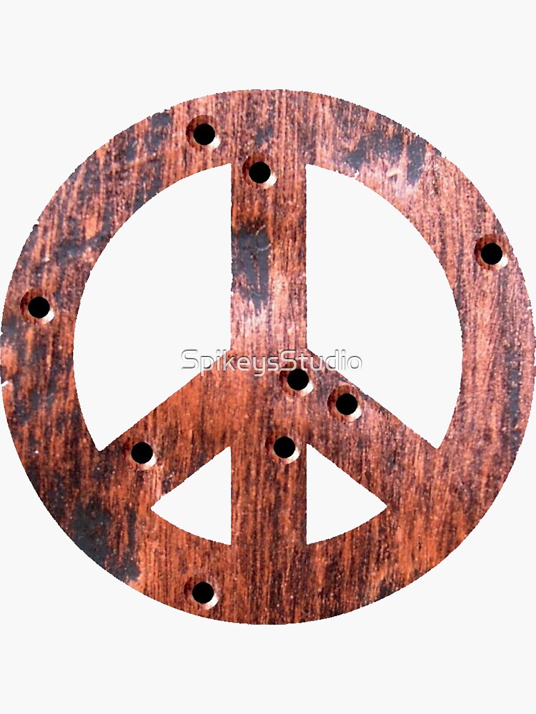 "Peace Sign with Bullet Holes" Sticker by SpikeysStudio | Redbubble