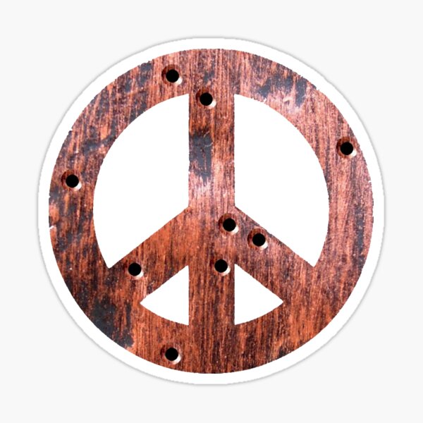 "Peace Sign with Bullet Holes" Sticker by SpikeysStudio | Redbubble