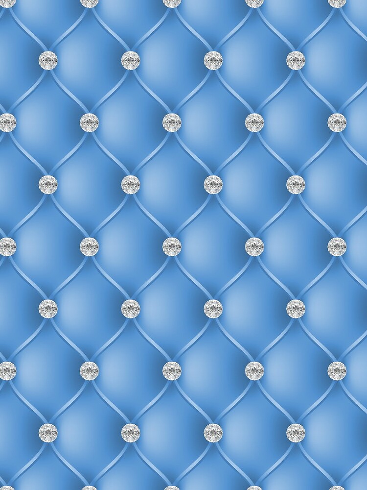 "Elegant Sky Blue Diamond Tufted Look Upholstery Pattern" Drawstring ...