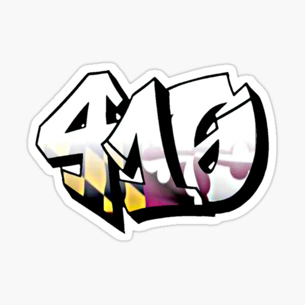 "Maryland Flag License Plate Area Code 410 by Graffiti Muscle" Sticker ...
