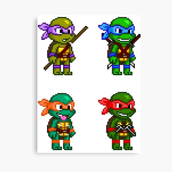 "Teenage Mutant Ninja Turtles Pixels" Canvas Print for Sale by ...