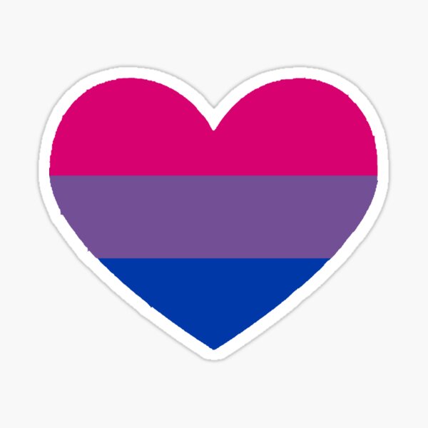"BI Heart (P)" Sticker for Sale by Tigercookie | Redbubble
