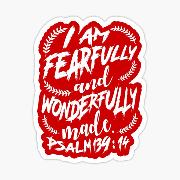 "Psalm 139:14" Sticker for Sale by plushism | Redbubble