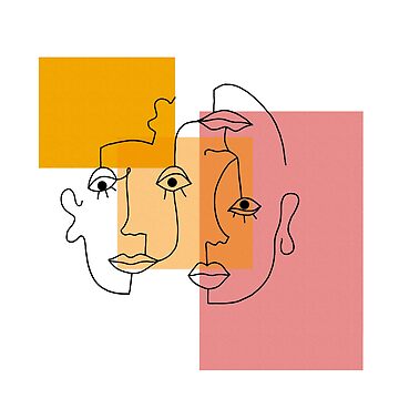 "COLOR BLOCK LINE FACES" Tapestry for Sale by Emily Zigo | Redbubble