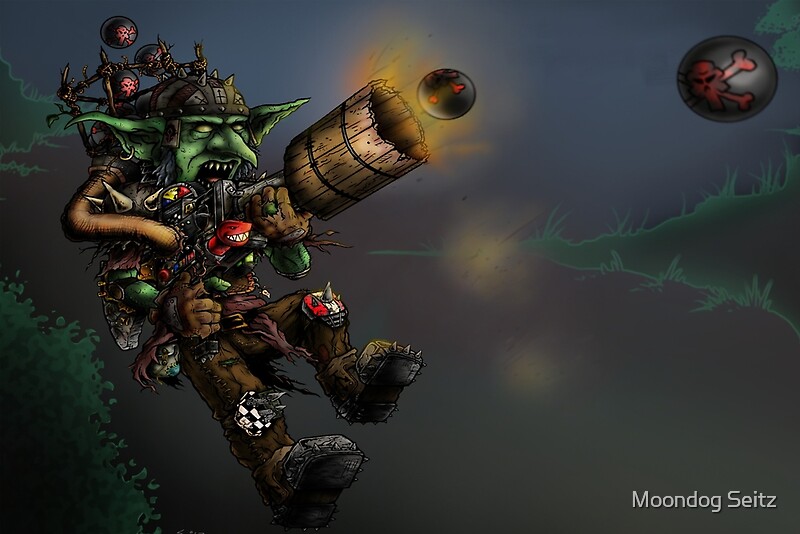 "Goblin with Bomb Launcher" by Benjamin Seitz | Redbubble