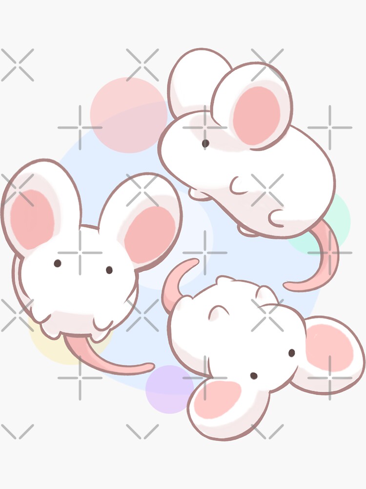 "Mousemallows" Sticker for Sale by pawlove | Redbubble