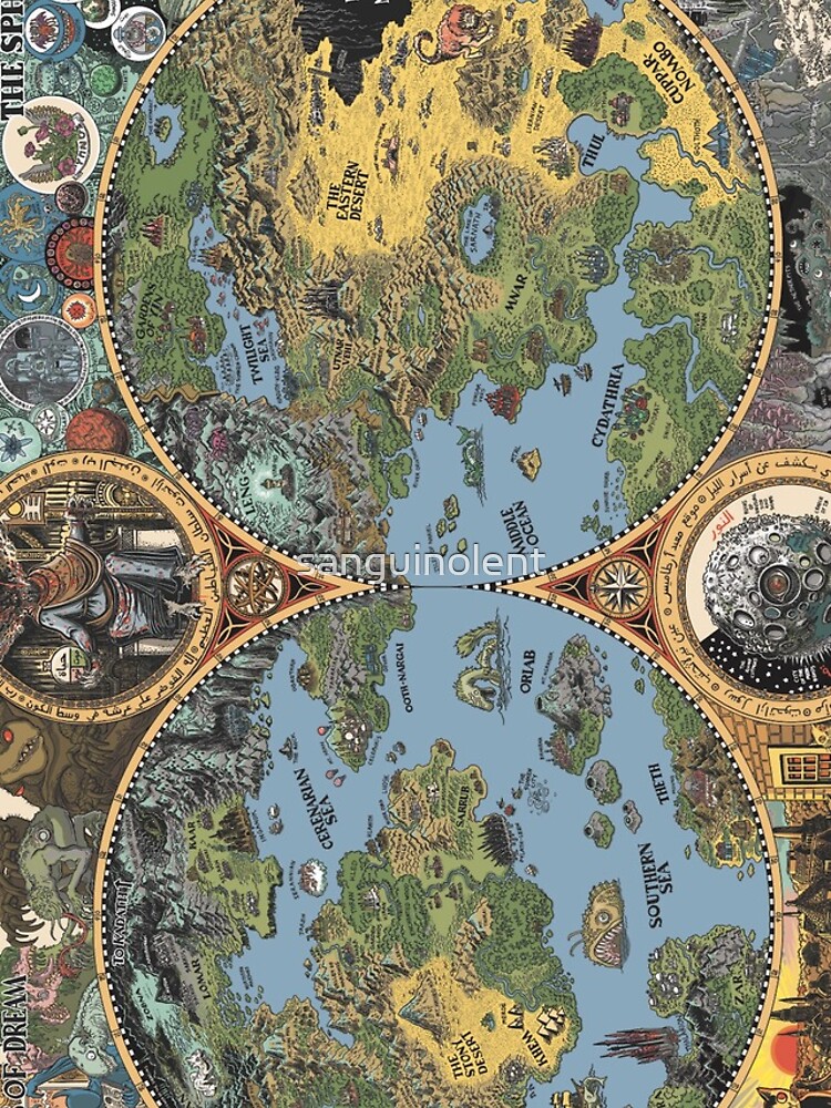 "HP Lovecraft Dreamland Map" iPhone Case for Sale by sanguinolent ...