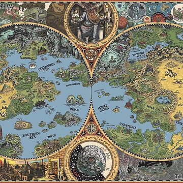 "HP Lovecraft Dreamland Map" Poster for Sale by sanguinolent | Redbubble