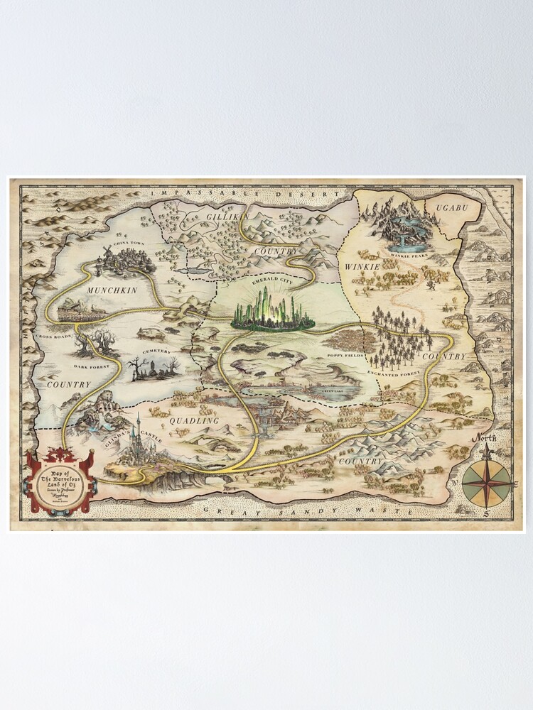 "Map of OZ" Poster for Sale by sanguinolent | Redbubble