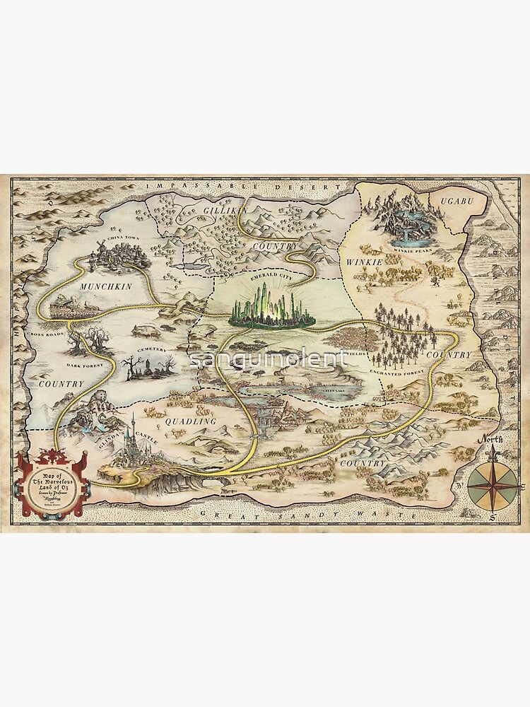 "Map of OZ" Art Board Print for Sale by sanguinolent | Redbubble