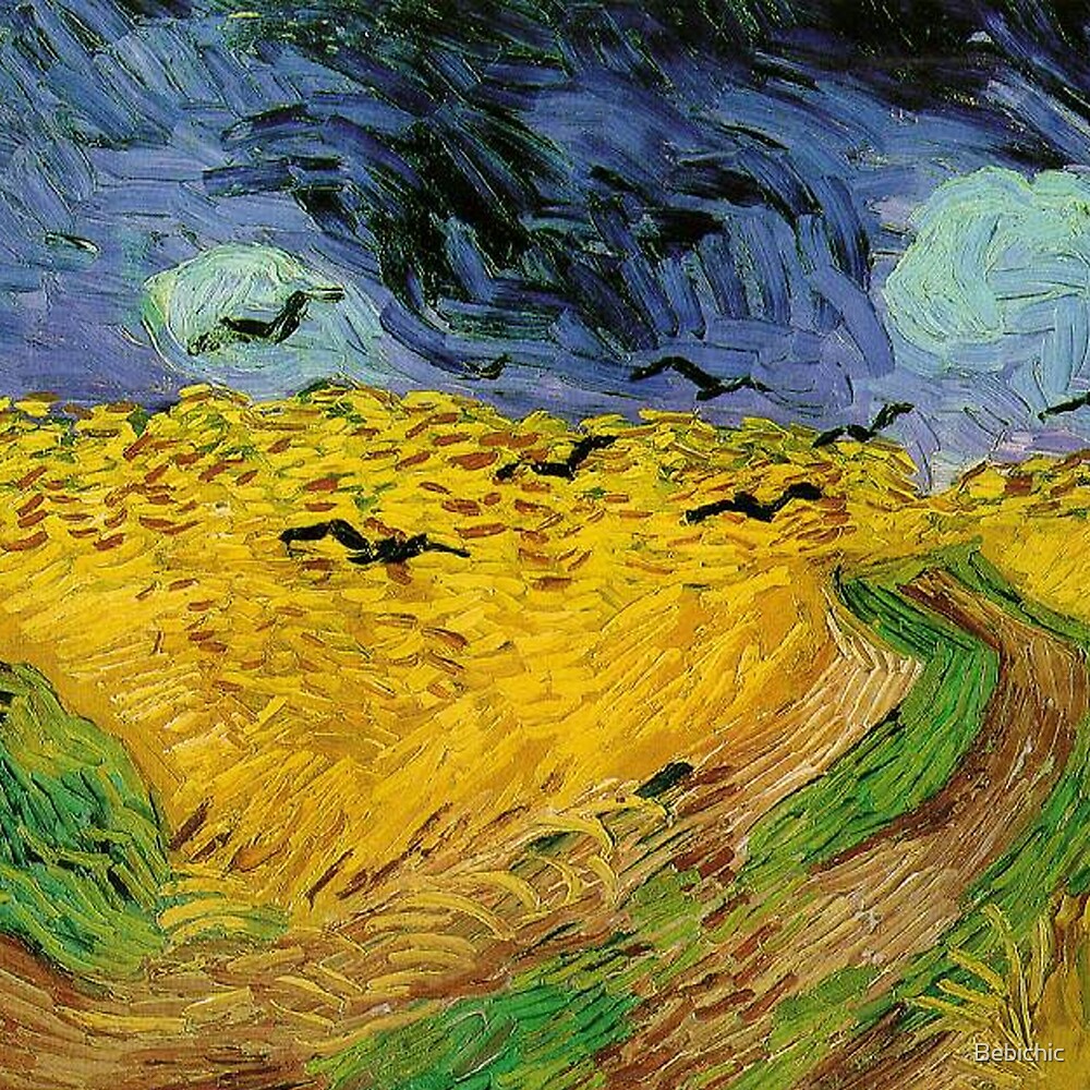 "Wheatfield with Crows - Vincent Van Gogh painting" by Bebichic | Redbubble