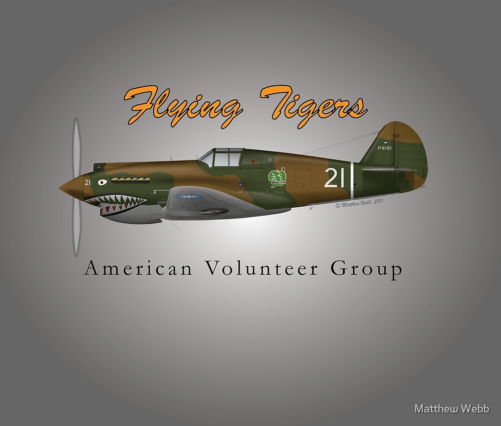 "Flying Tigers Boyington's P-40 Fighter " by Matthew Webb | Redbubble