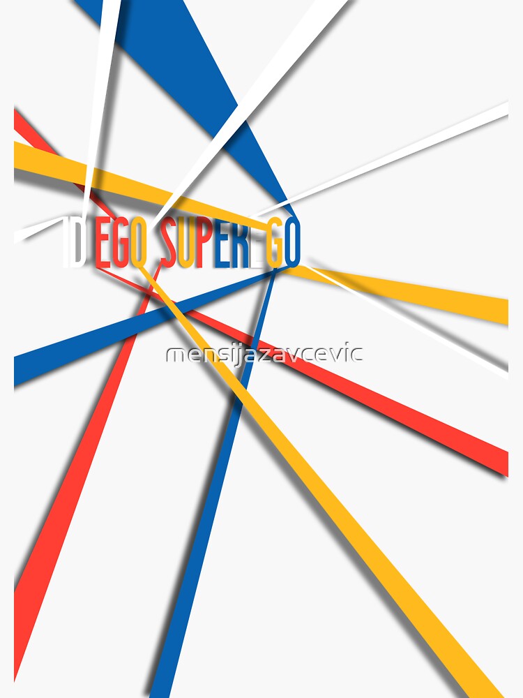 "ID. EGO. SUPEREGO." Sticker by mensijazavcevic | Redbubble