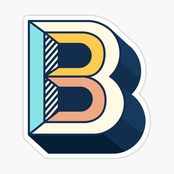 "B - Alphabet" Sticker for Sale by Zeindee | Redbubble