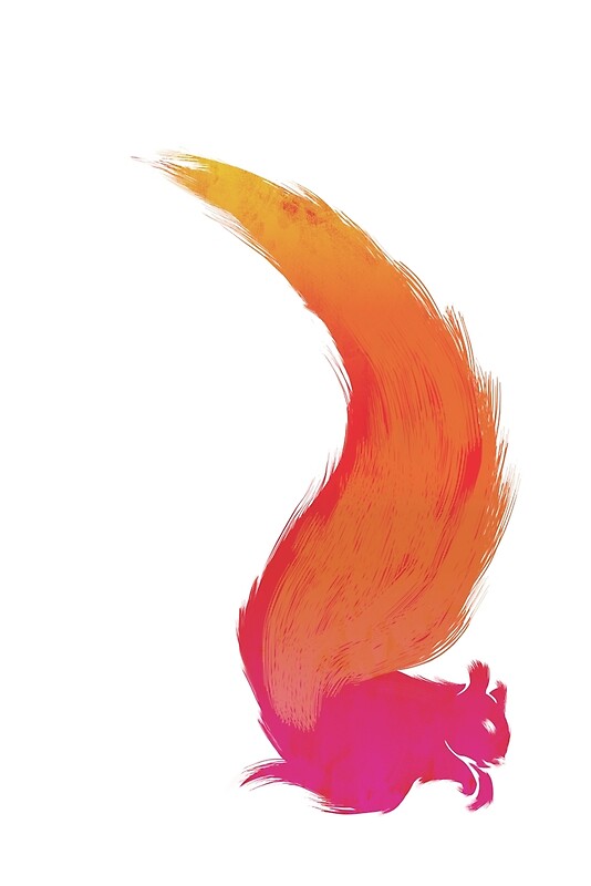 "Fiery Squirrel" by DesignsbyReg | Redbubble