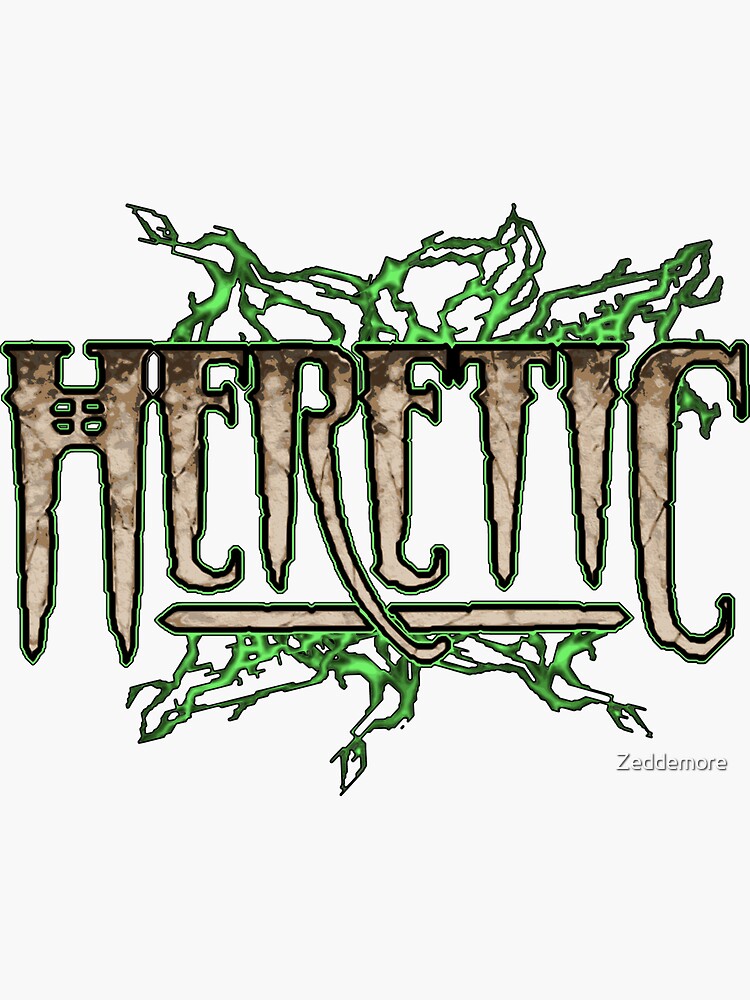 "Heretic Logo Electified" Sticker for Sale by Zeddemore | Redbubble