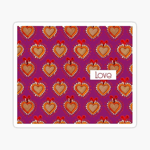 "Purple Love Hearts" Sticker for Sale by XCEEDTRANSITION | Redbubble