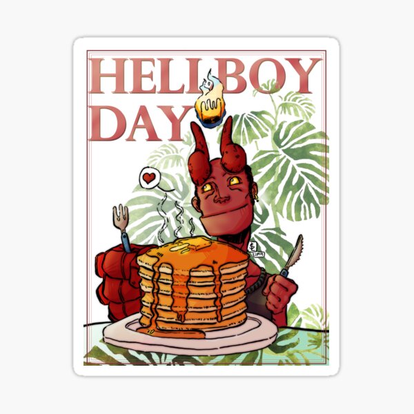 "Hellboy Day 2019" Sticker for Sale by SydLinkletter | Redbubble