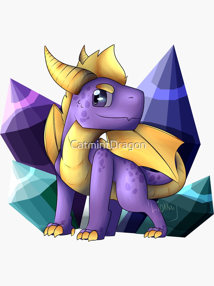 "Spyro" Sticker for Sale by CatmintDragon | Redbubble