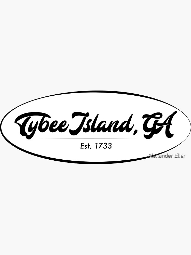 "Tybee Island, GA" Sticker for Sale by AlexanderEller | Redbubble