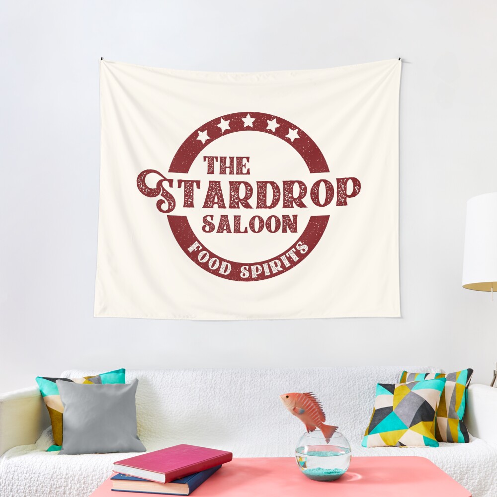 "The Stardrop Saloon Pub Logo | Stardew Valley | Burgundy Logo ...
