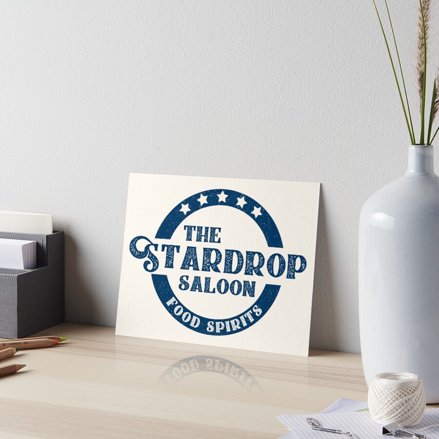 "The Stardrop Saloon Pub Logo | Stardew Valley | Navy Logo" Art Board ...