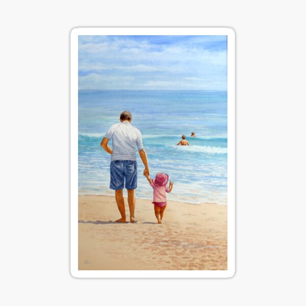 "Hanging With Dad" Sticker for Sale by fionalee | Redbubble