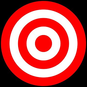 "Bullseye Target Red & White Shooting Rings" Art Board Print for Sale ...
