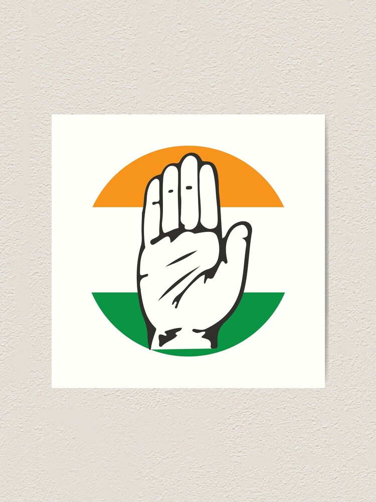"Congress Party of India Hand Symbol" Art Print for Sale by ...