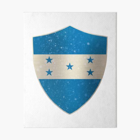 "Honduras Flag Shield" Art Board Print by ockshirts | Redbubble