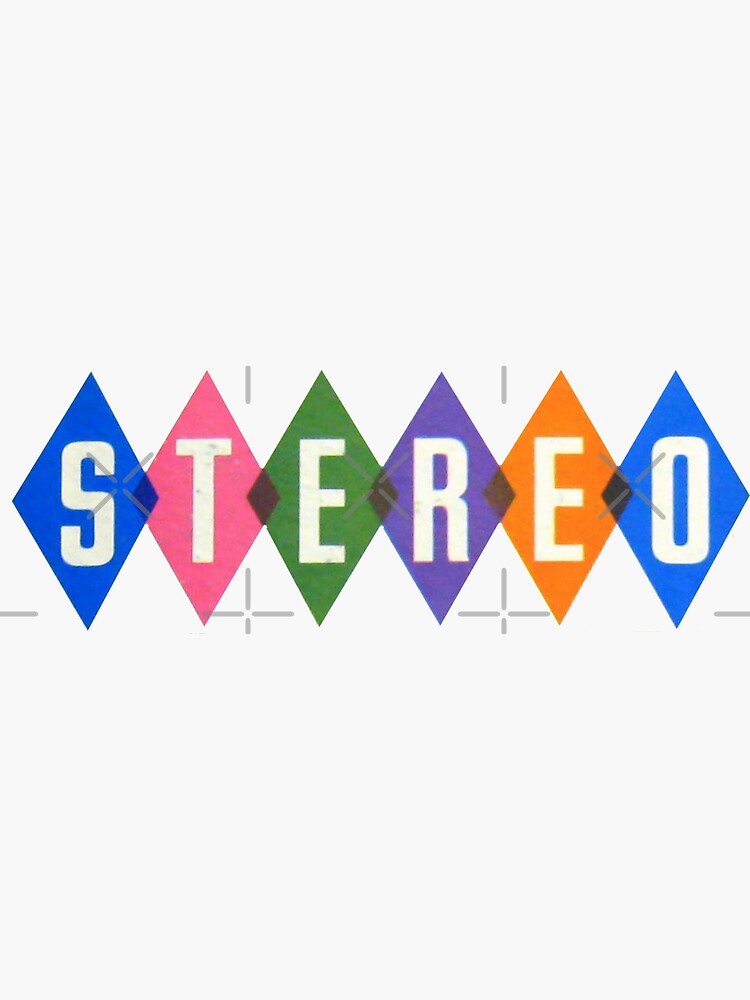 "Stereo logo" Sticker for Sale by Retrorockit | Redbubble