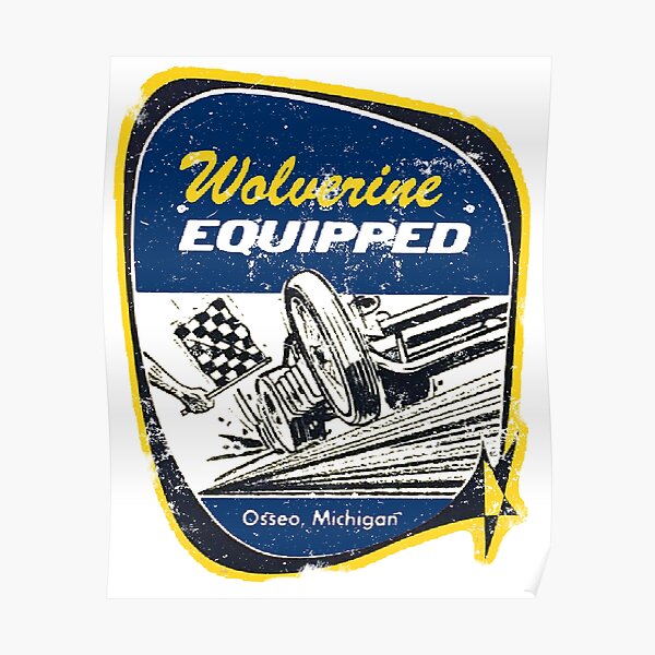 "Wolverine Gear racing" Poster for Sale by Retrorockit | Redbubble