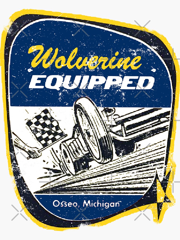 "Wolverine Gear racing" Sticker for Sale by Retrorockit | Redbubble