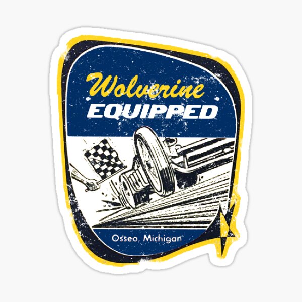 "Wolverine Gear racing" Sticker for Sale by Retrorockit | Redbubble