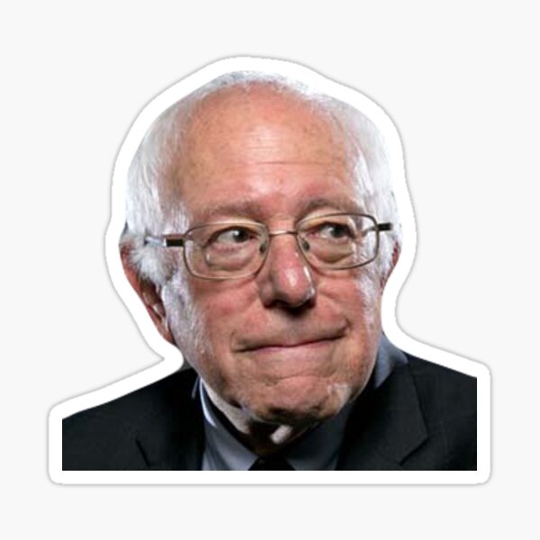 "Copy of Feel the Bern Bernie Sanders Face png " Sticker by AustinZeli ...