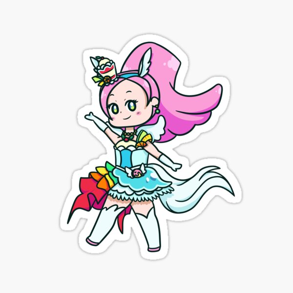 "Cure Parfait - Deki Agari!" Sticker for Sale by BlanketsNAnime | Redbubble
