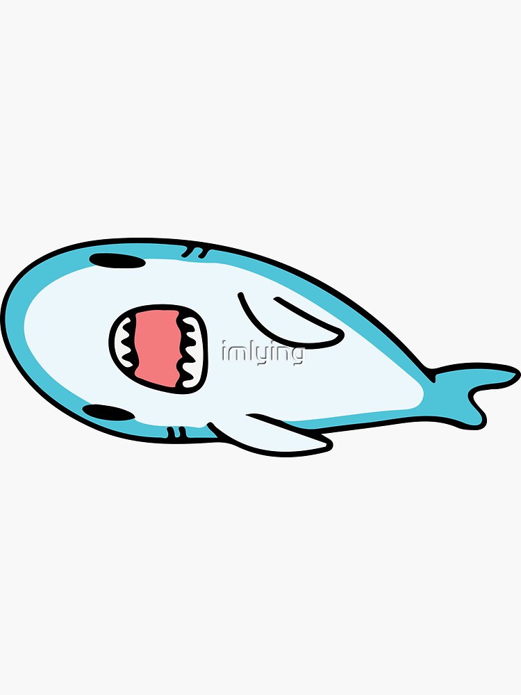 "Sad Shark" Sticker by imlying | Redbubble