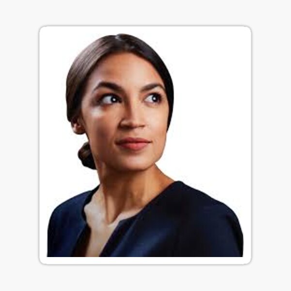 "Copy of alexandria ocasio-cortez AOC Feminist Face png " Sticker by ...