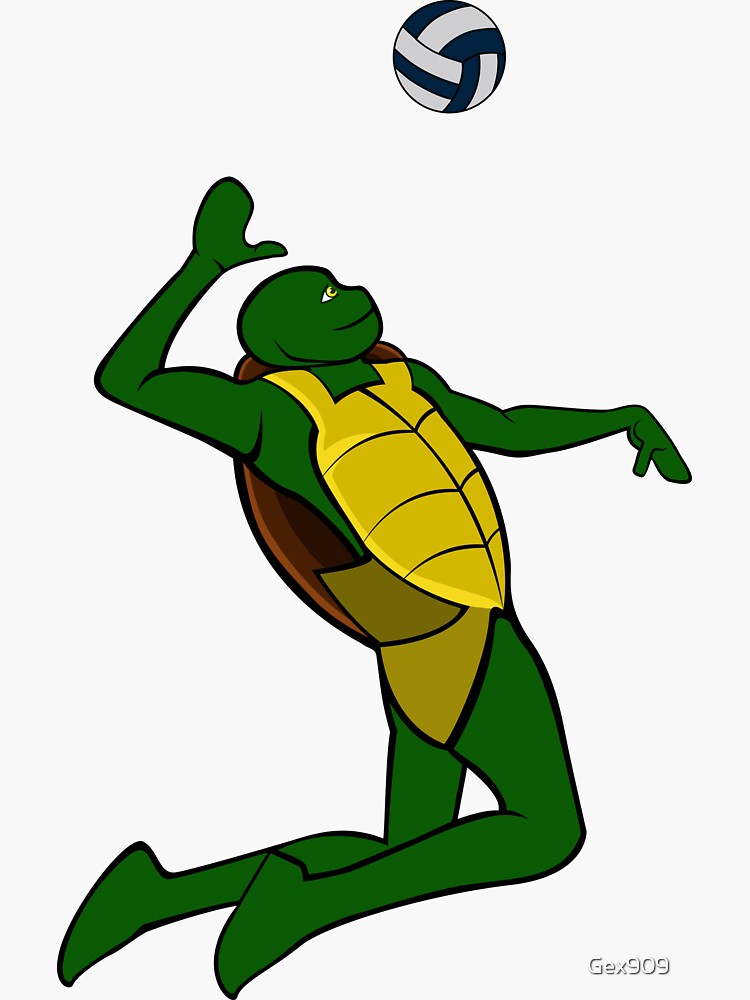 "Volleyball turtle serve gift ball" Sticker for Sale by Gex909 | Redbubble