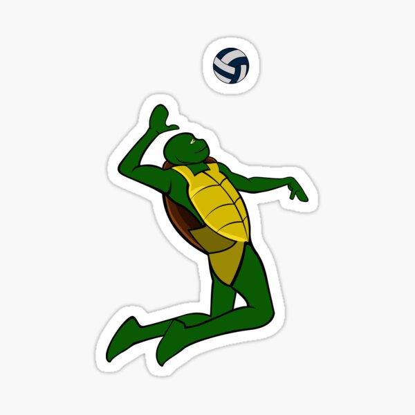 "Volleyball turtle serve gift ball" Sticker for Sale by Gex909 | Redbubble