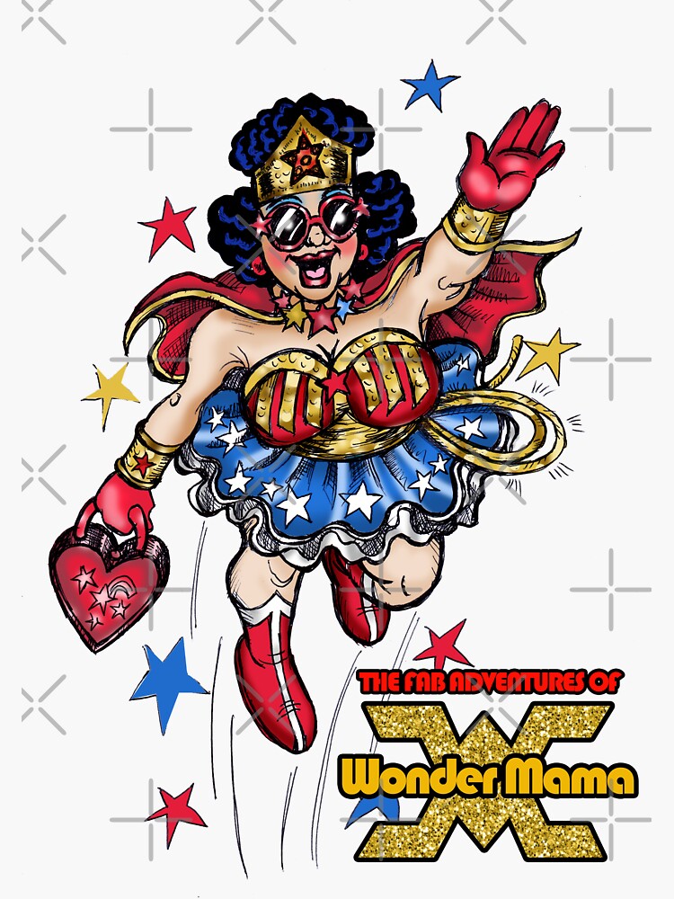 "Wonder Mama to the Rescue!" Sticker by wondermama | Redbubble