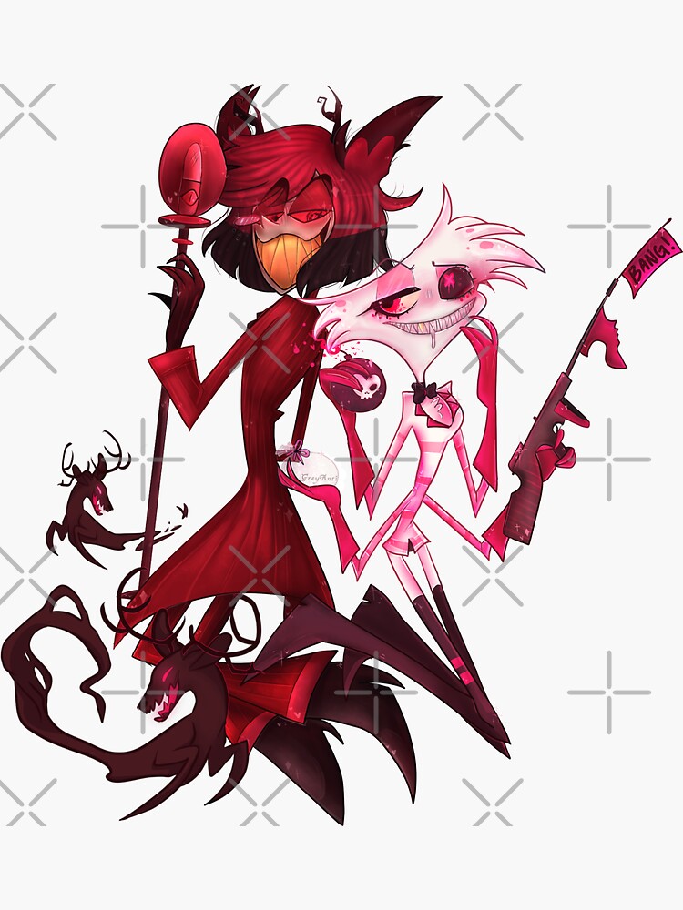 "Alastor and Angel (Transparent Version)" Sticker for Sale by ...