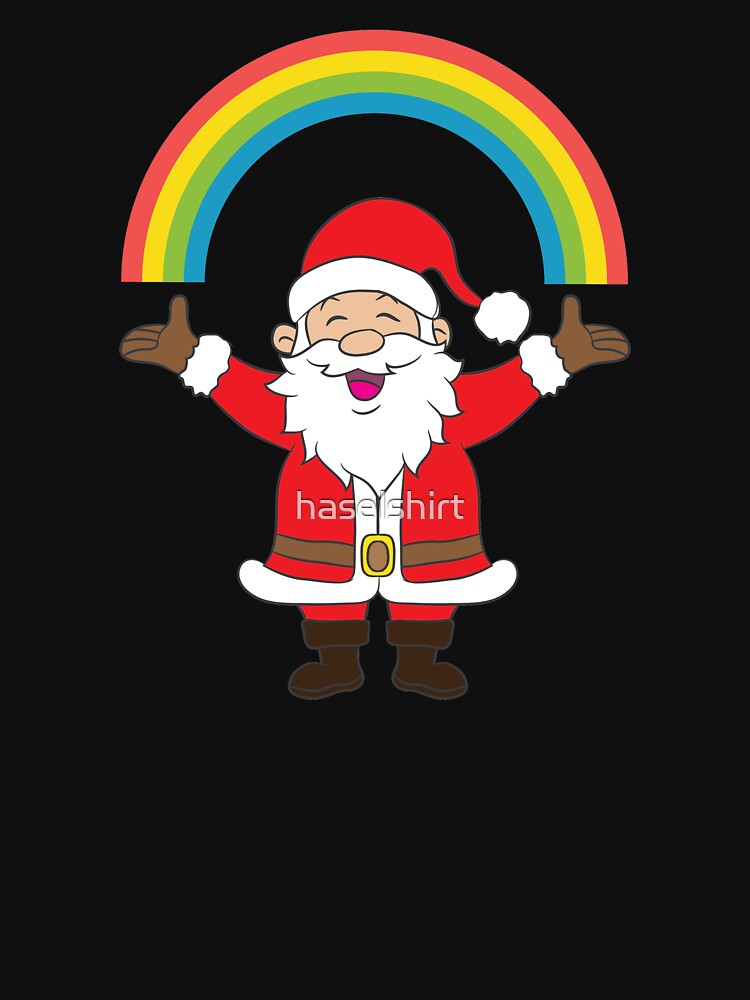 "LGBT Santa Rainbow Gay LGBTQ Christmas Xmas Gift" T-shirt by ...