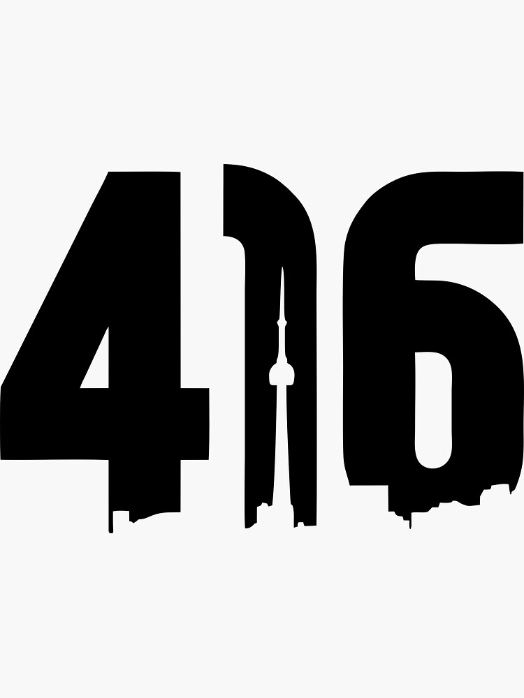 "416 logo Toronto skyline" Sticker by fazaco | Redbubble